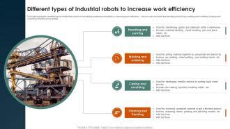 Different Types Of Industrial Robots To Increase Work Efficiency PPT Slide