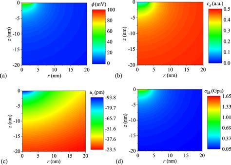 Two Dimensional Spatial Distributions Of The Electric Potential A Download Scientific