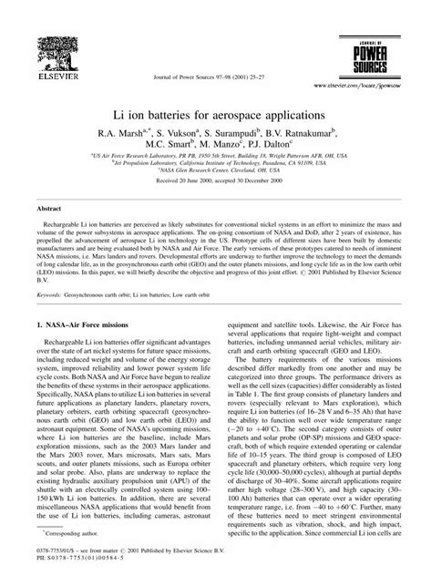 Pdf Li Ion Batteries For Aerospace Applications Dokumen Tips