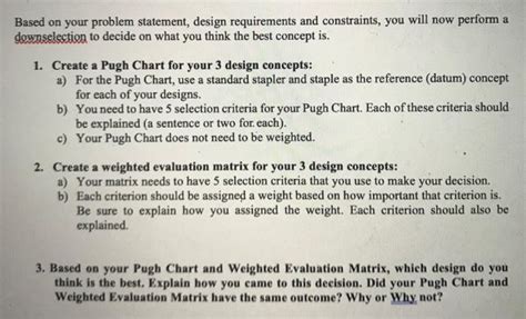 For This Assignment Develop A Problem Statement Chegg Com