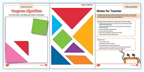 Robotics And Coding Tangram Algorithm Teacher Made
