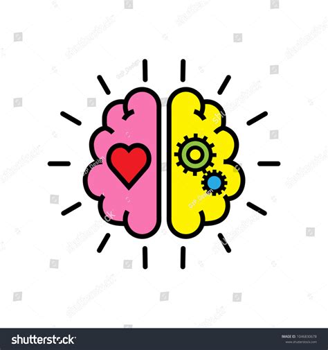 Balance Between Logic Emotion Stock Vector Royalty Free 1046830678