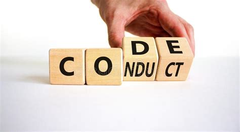 Code Of Conduct Symbol Words `code Of Conduct` Typed On Retro Typewriter Business Code Of