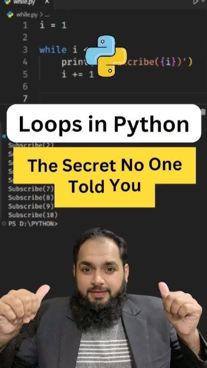 The Secret No One Told You Ever About The Python Loop Python Coding Shorts Youtube