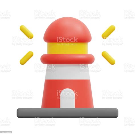 3d 등대 아이콘 벡터입니다 흰색 배경에 격리 3d 건물 및 건축 개념입니다 만화 최소한의 스타일 3d 건물 아이콘 벡터 렌더링 그림입니다 3차원 형태에 대한 스톡 벡터