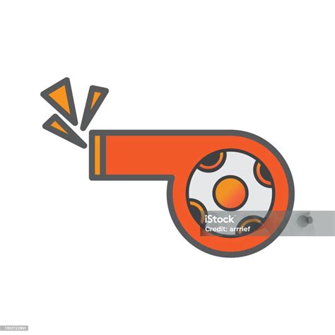 휘파람 을 자극 하는 디자인 흰색 배경에 격리 된 휘파람 아이콘 준비 된 사용 벡터 Championship에 대한 스톡 벡터