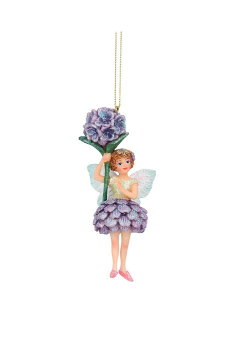 ᐅ Елочная игрушка Фея с цветком 12 см Gisela Graham фиолетовый размер цена 42 5 Byn