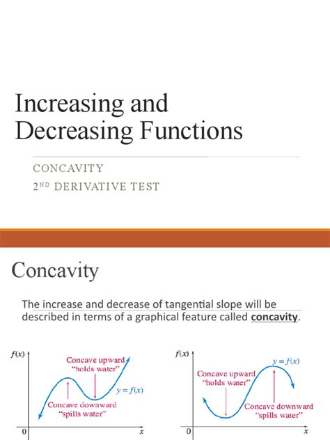 Lecture 13 Increasing And Decreasing Functions Concavity Pdf