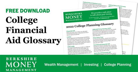 College Planning Glossary Berkshire Money Management