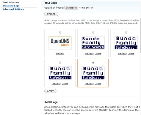 OpenDNS Dashboard Allows Personal Branding Logo Upload Feature Kris Bunda Design
