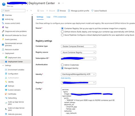 Current App Service Is With Linux Single Container I Want To Switch
