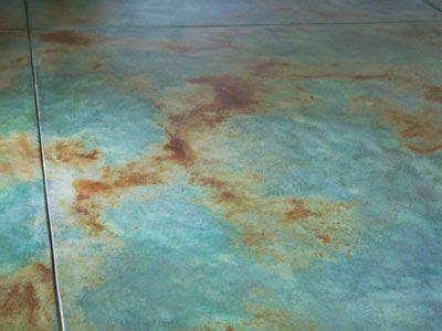 Turquoise Acid Wash Concrete Floors