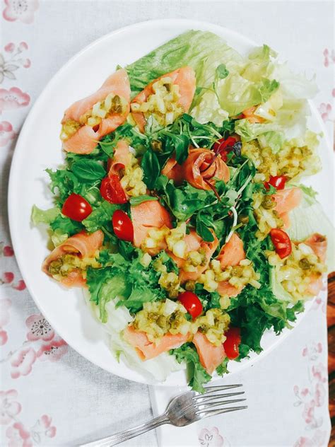 연어 양상추 레몬드레싱