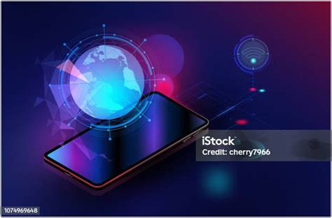 인터넷 미래 벡터를 통해 스마트폰 Wifi 기기 스마트 홈 기술 콘텐츠 웹 템플릿 비즈니스 기술 프레 젠 테이 션 보안 제어에 대 한 공간을 가진 보호 시스템 제어 가정