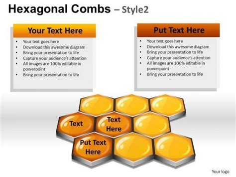 PowerPoint Presentation Designs Hexagonal Combs Diagram Ppt Design