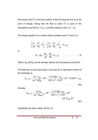 Solved Problems Pipe Flow Final Doc Physics Science