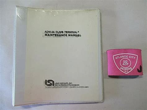 Lear Siegler Adm 3a Dumb Terminal Maintenance Manual Eur 73 55 Picclick Fr