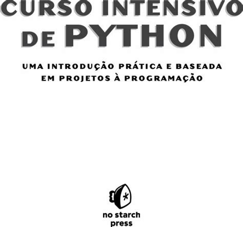 Curso Intensivo de PYTHON Linguagens de Programação e Aplicações