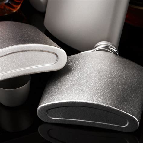 Titanium Hip Flask And Funnel 300ml 10 5 Fl Oz Silverant Outdoors