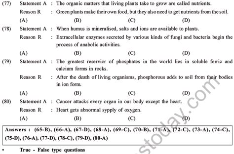 Neet Biology Ecosystem Mcqs Set B With Answers