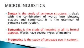 Linguistics And Its Classification PPTX Science
