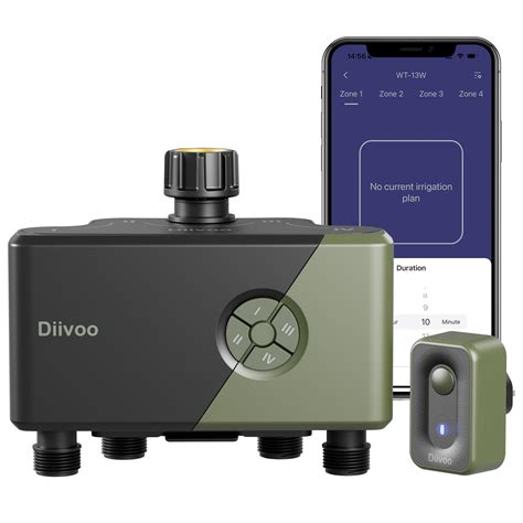 Diivoo WiFi Water Timer Outlets Smart Sprinkler Hose Tap Timer Compatible With Alexa