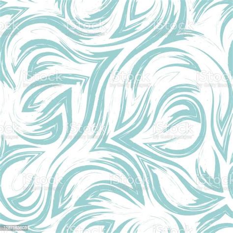 청록색 벡터 기하학적 으로 흰색 배경에 고립 된 흐르는 선과 파도의 모서리에서 원활한 패턴 물 또는 바다 흐름 질감 곡선에 대한 스톡 벡터 아트 및 기타 이미지 Istock