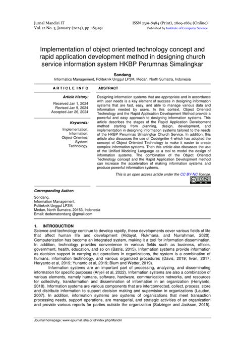 pdf implementation of object oriented technology concept and rapid
