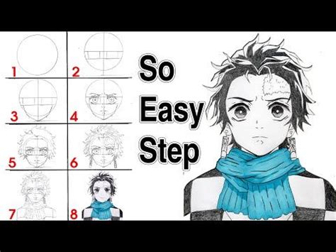 How To Draw Tanjiro Easy Step By Step Demon Slayer Kimetsu No Yaiba Artofit