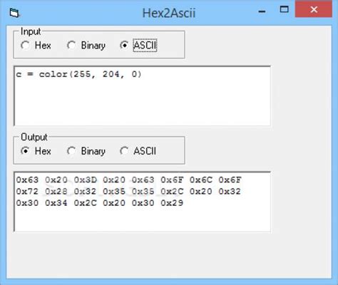 Hex ASCII Download Softpedia