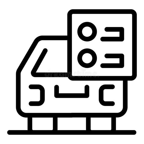 Autonomous Self Driving Vehicle Using Artificial Intelligence Icon Stock Vector Illustration