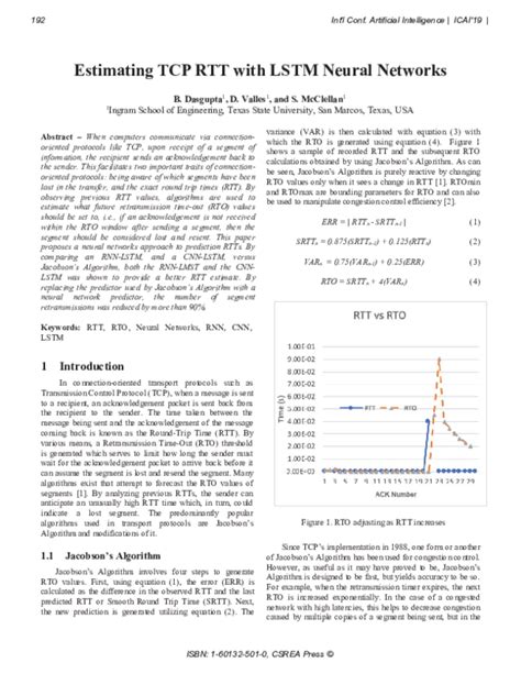 Pdf Estimating Tcp Rtt With Lstm Neural Networks