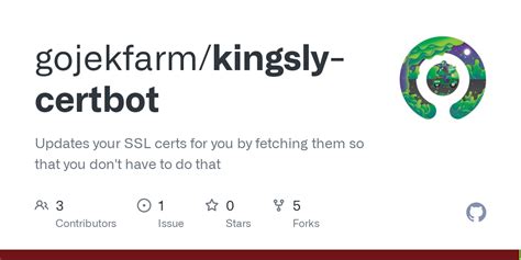 Github Gojekfarmkingsly Certbot Updates Your Ssl Certs For You By Fetching Them So That You