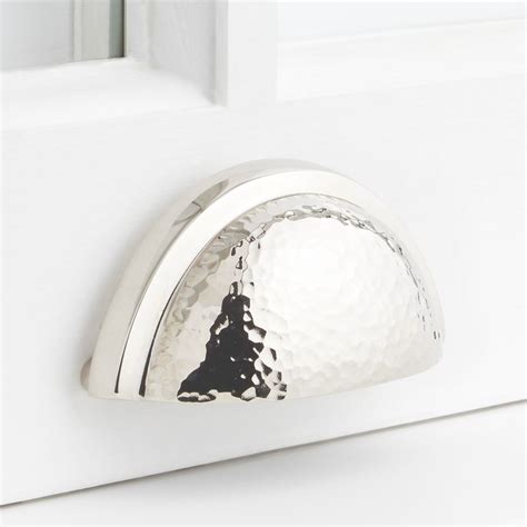 Hammered Brass Cup Pull Brass Cup Pulls Cup Pulls Signature Hardware