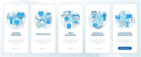 Premium Vector Walkthrough 2d Codependent Relationship With Icons Concept