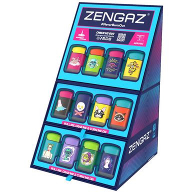 Zengaz Mega (ZL-3)Jet Rubberized Cube Lighters (Box of 48) | Quecan ...