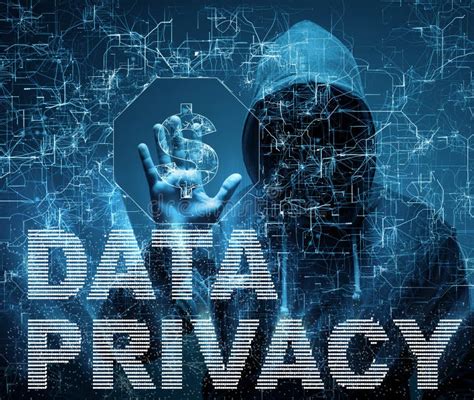 Data Privacy Concept With Hacker Stealing Personal Information Stock