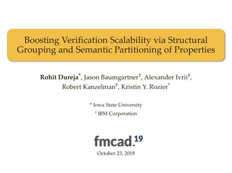 [ppt] Boosting Verification Scalability Via Structural Grouping And Powerpoint Presentation