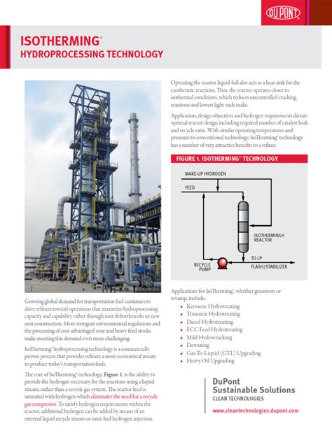 Isotherming® Hydroprocessing Technology Pdf Cracking Chemistry