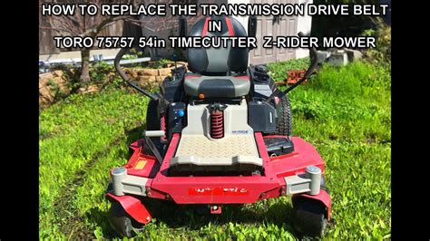 HOW TO REPLACE THE DRIVE BELT ON A TORO 75757 TIMECUTTER Z RIDER - YouTube