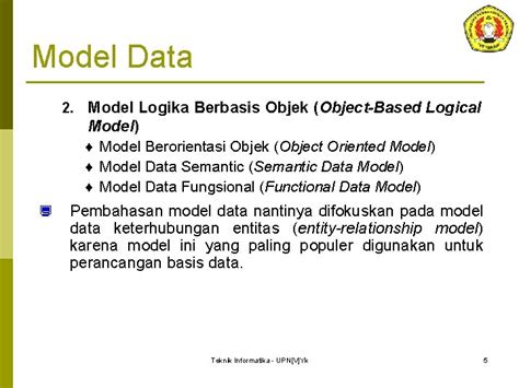 Sistem Basis Data 1230283 Pertemuan Ke3 Model Data