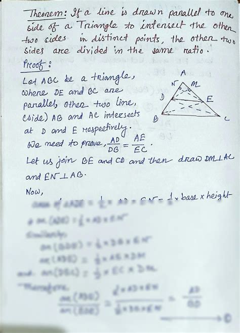 Solution Basic Proportionality Theorem Studypool
