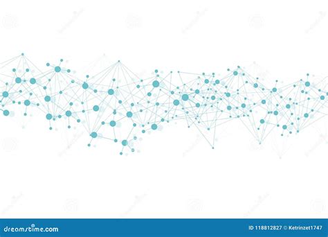 Science Network Pattern Connecting Lines And Dots Global Network Connection Vector Stock