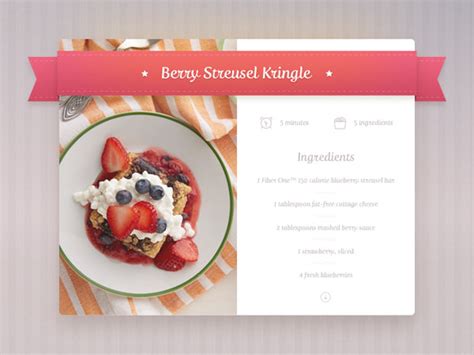 25 Recipe Widget Ui Design For Inspiration Smashfreakz