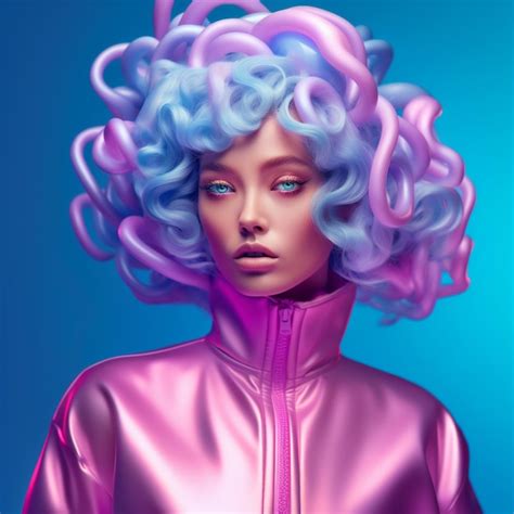 Premium Ai Image Retro Fashion Hair And Creative Hairstyling Unique