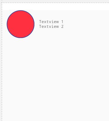 Android Place Imageview Next To Two Textviews Under Each Other Stack Overflow