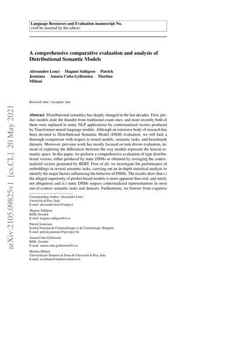 Pdf A Comprehensive Comparative Evaluation And Analysis Of