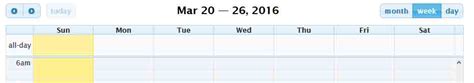 fullcalendar customize week display stack overflow