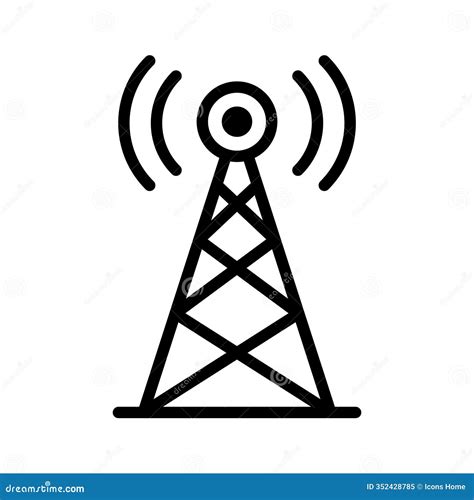 Global Connectivity Connection Tower Wireless Signals Tower Vector Design Stock Illustration