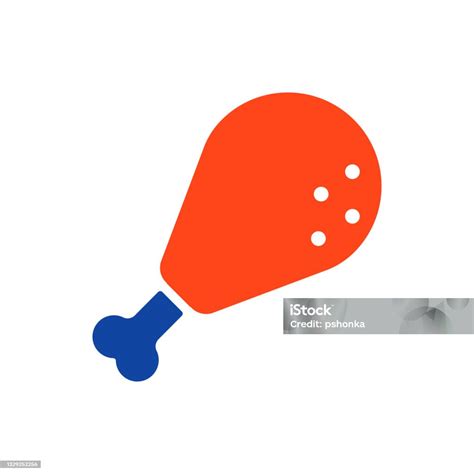 치킨 레그 벡터 글리프 아이콘 패스트 푸드 기호 가금류에 대한 스톡 벡터 아트 및 기타 이미지 가금류 건강한 식생활 고기 Istock